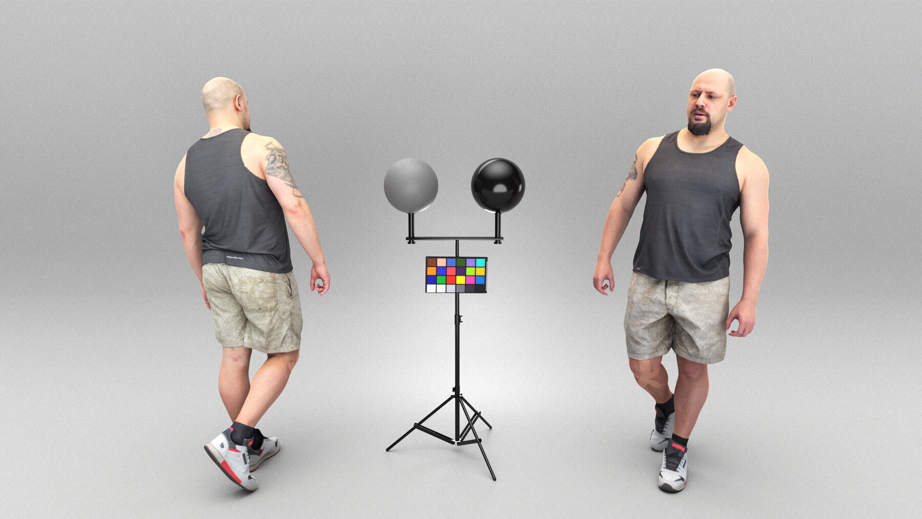 ArtStation - Bald athletic man walking 376 | Game Assets