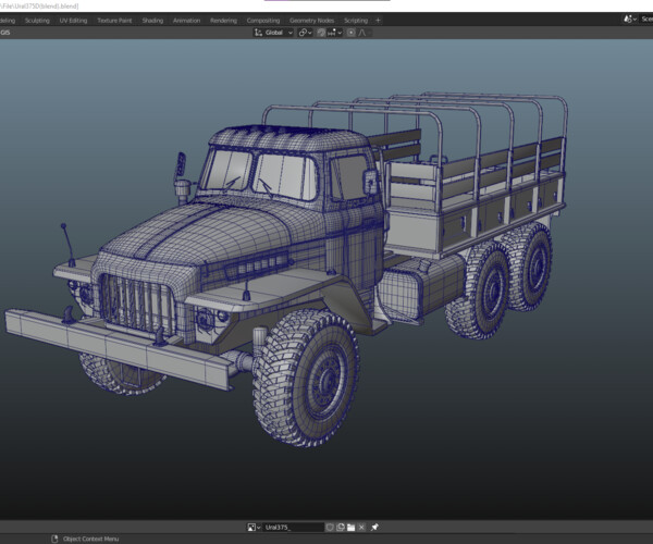 ArtStation - Soviet truck - Ural 375d | Resources