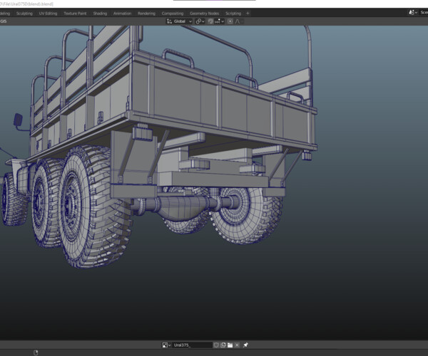 ArtStation - Soviet truck - Ural 375d | Resources