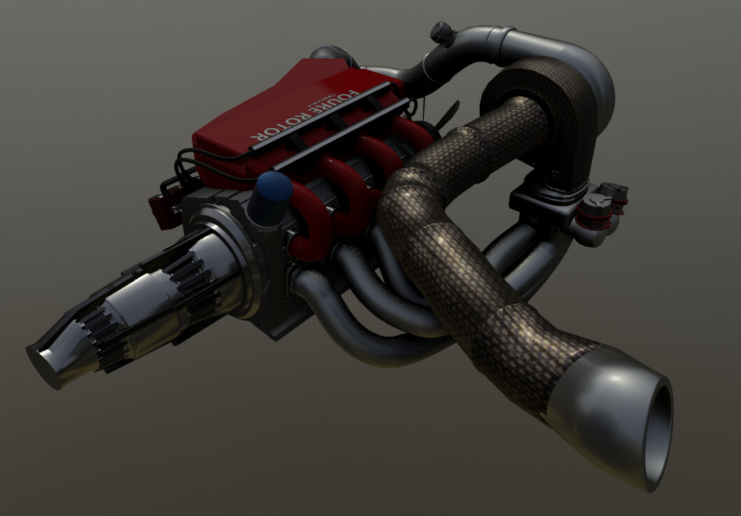 ArtStation - 4 Rotor Engine Highly Detailed | Game Assets