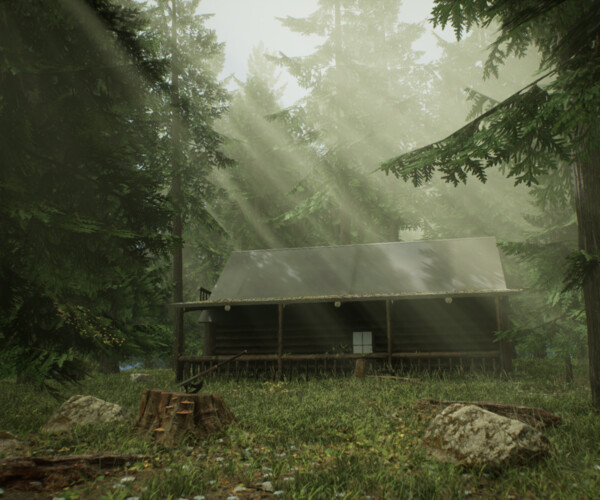 ArtStation - Cabin In The Woods Animated | Game Assets