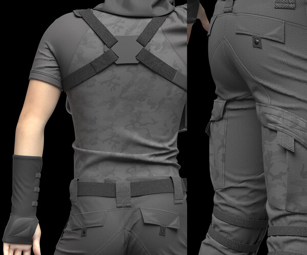 ArtStation - Male tactical outfit#1. Marvelous Designer, Clo 3D project ...