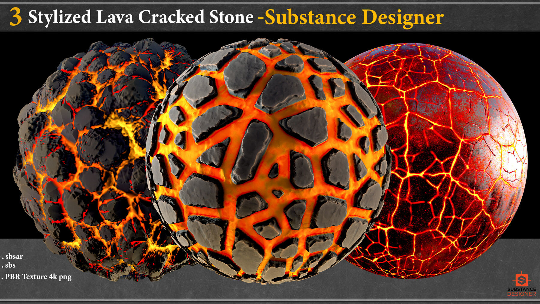 ArtStation - 6 Stylized Rock-Stone Material-Sbs-Sbsar-Pbr | Game Assets