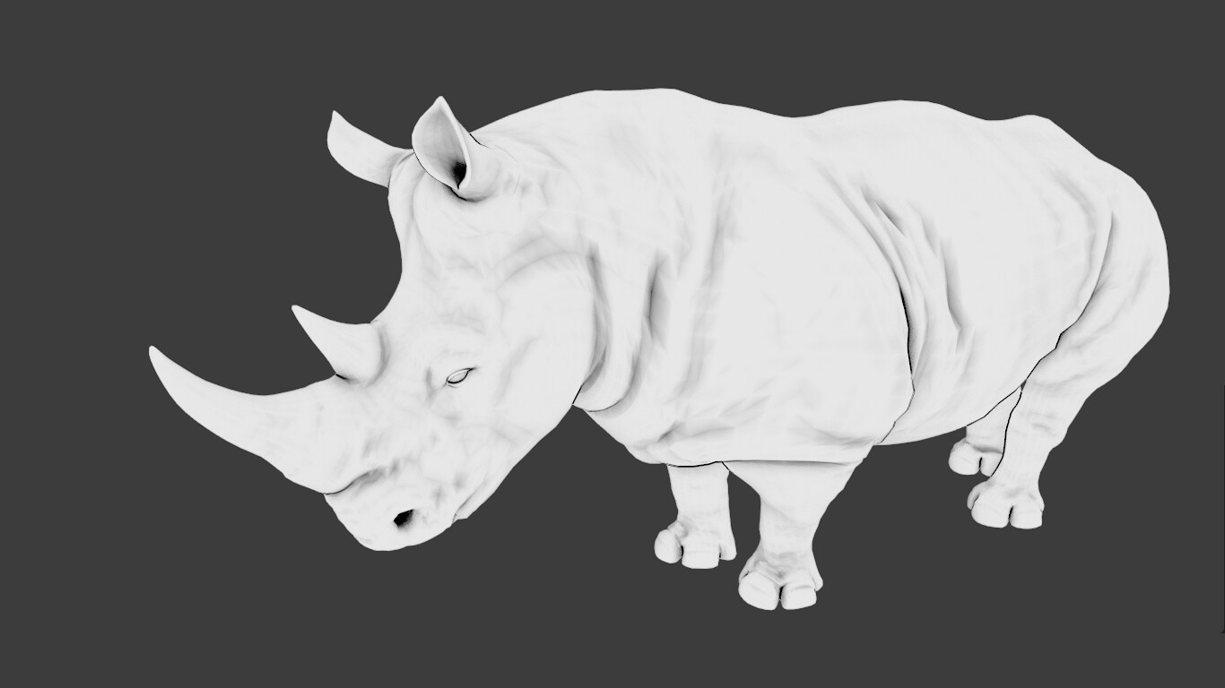 ArtStation - ANIMATED RHINOCEROS LOW POLY | Game Assets