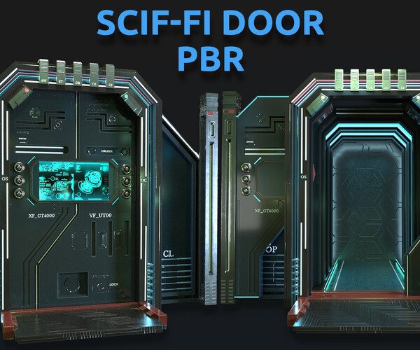 ArtStation - scifi door (doorways) 3D model | Game Assets