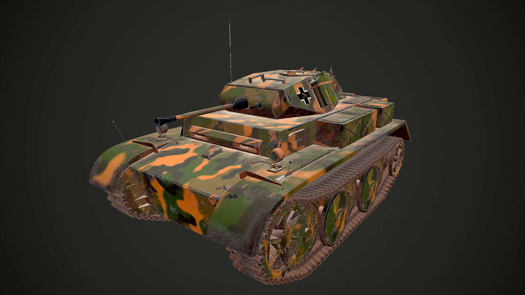 ArtStation - German reconnaissance panzer of the WW2 Luchs | Game Assets