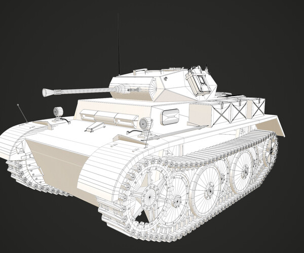 ArtStation - German reconnaissance panzer of the WW2 Luchs | Game Assets