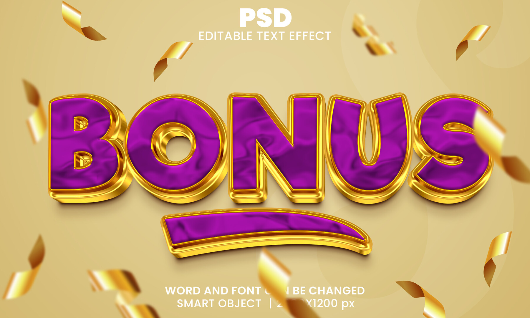 ArtStation - 3D Bonus PSD fully editable text effect. Layer style PSD ...