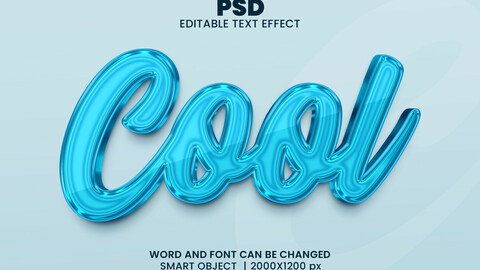 ArtStation - 3D Cool PSD fully editable text effect. Layer style PSD ...