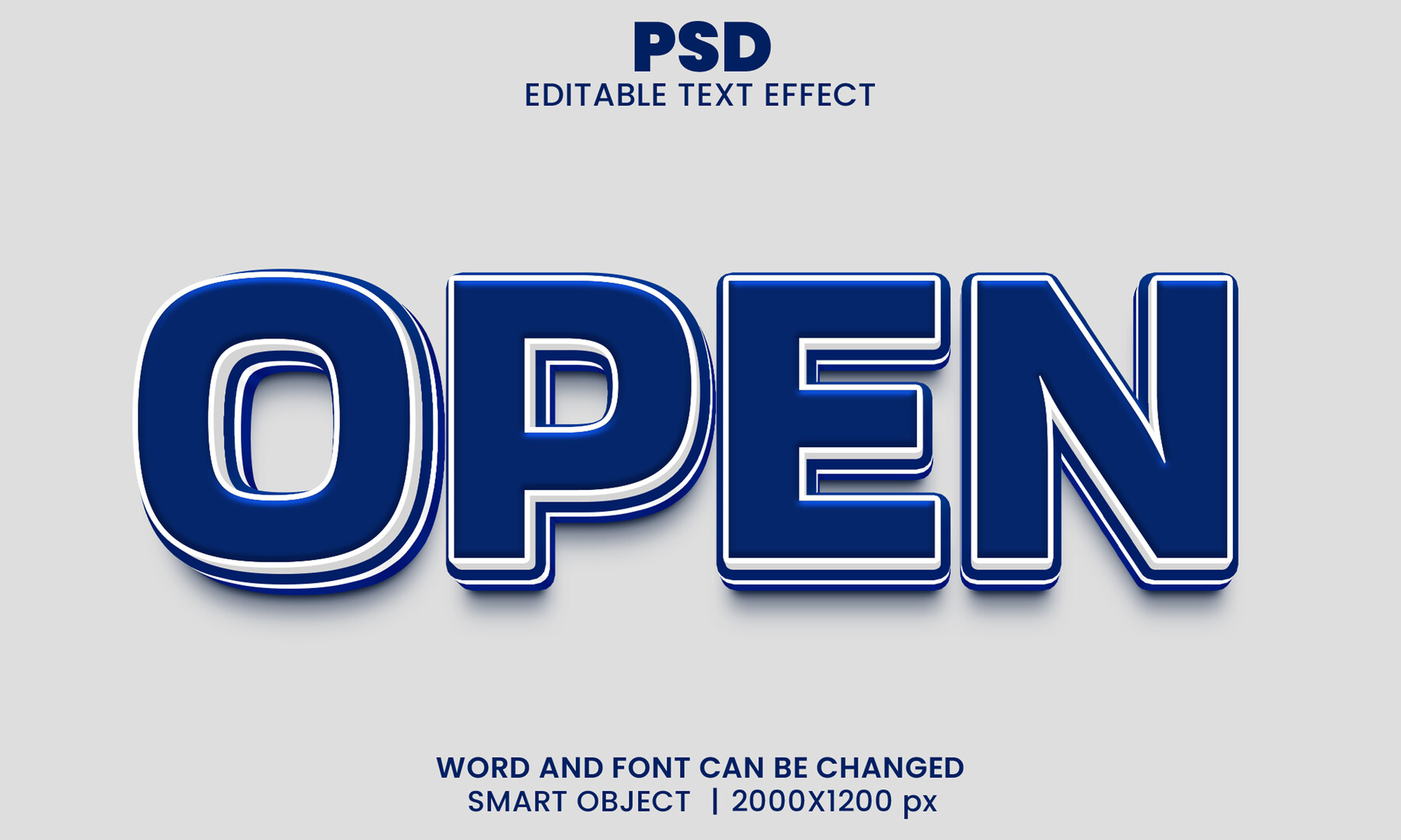 ArtStation - 3D Open PSD fully editable text effect. Layer style PSD ...