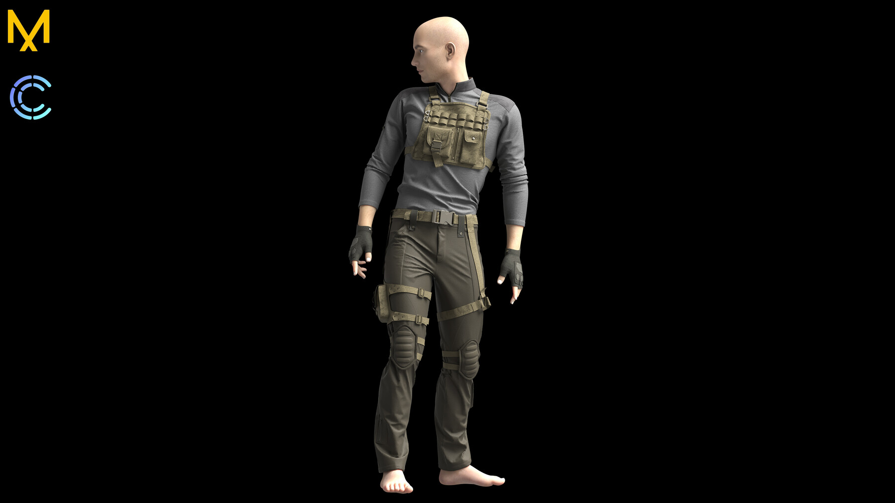 ArtStation - Male tactical outfit #2. Marvelous Designer, Clo 3D ...