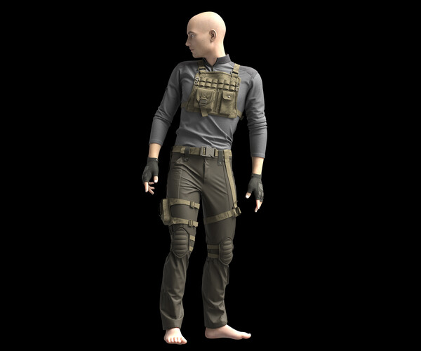 ArtStation - Male tactical outfit #2. Marvelous Designer, Clo 3D ...