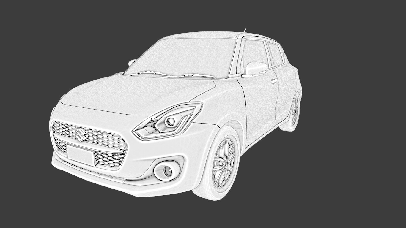 ArtStation - 6 IN 1 SUZUKI SWIFT 3D MODEL | Resources