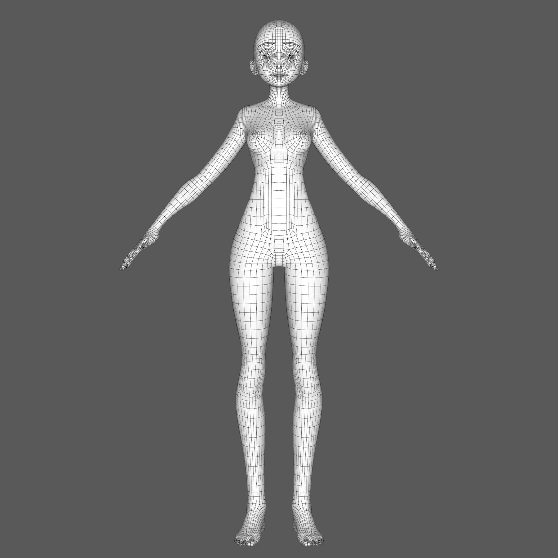 ArtStation - Base Mesh Anime Girl | Resources