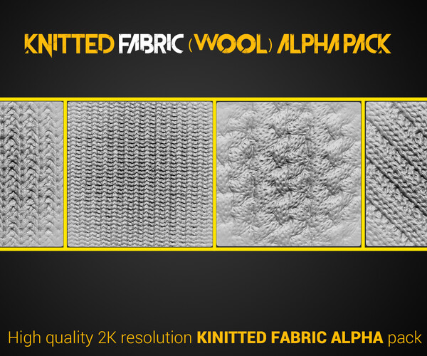 ArtStation - Knitted Wool Alpha Pack | 2K | Brushes
