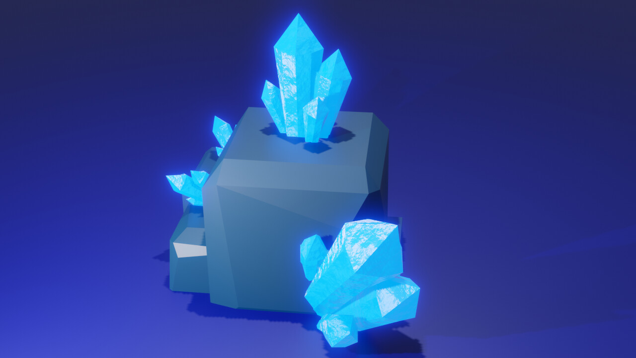 ArtStation - Crystal Rock Low Poly | Game Assets