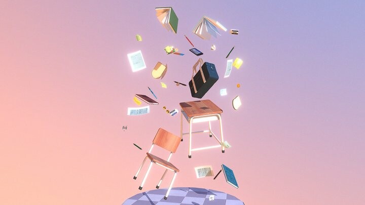 Artstation Chaotic Classroom Game Assets