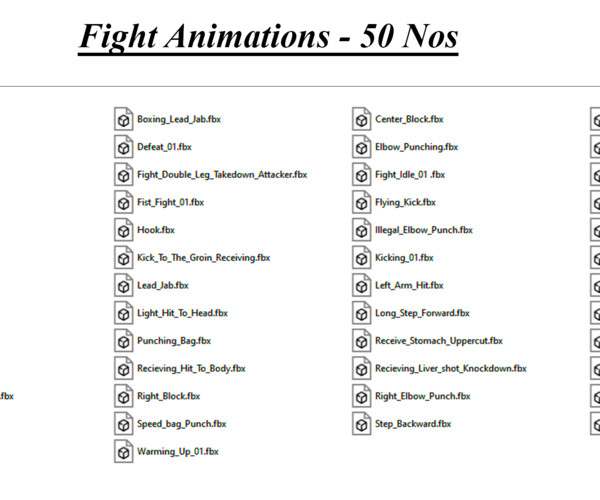 ArtStation - 50 FIGHT ANIMATIONS | Game Assets