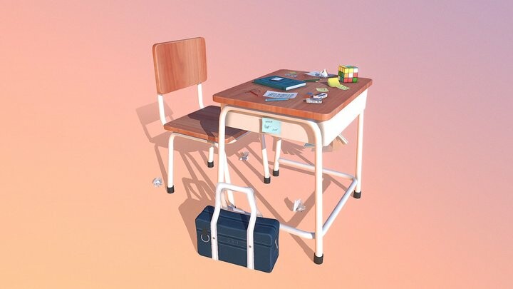 ArtStation - Anime Classroom | Game Assets
