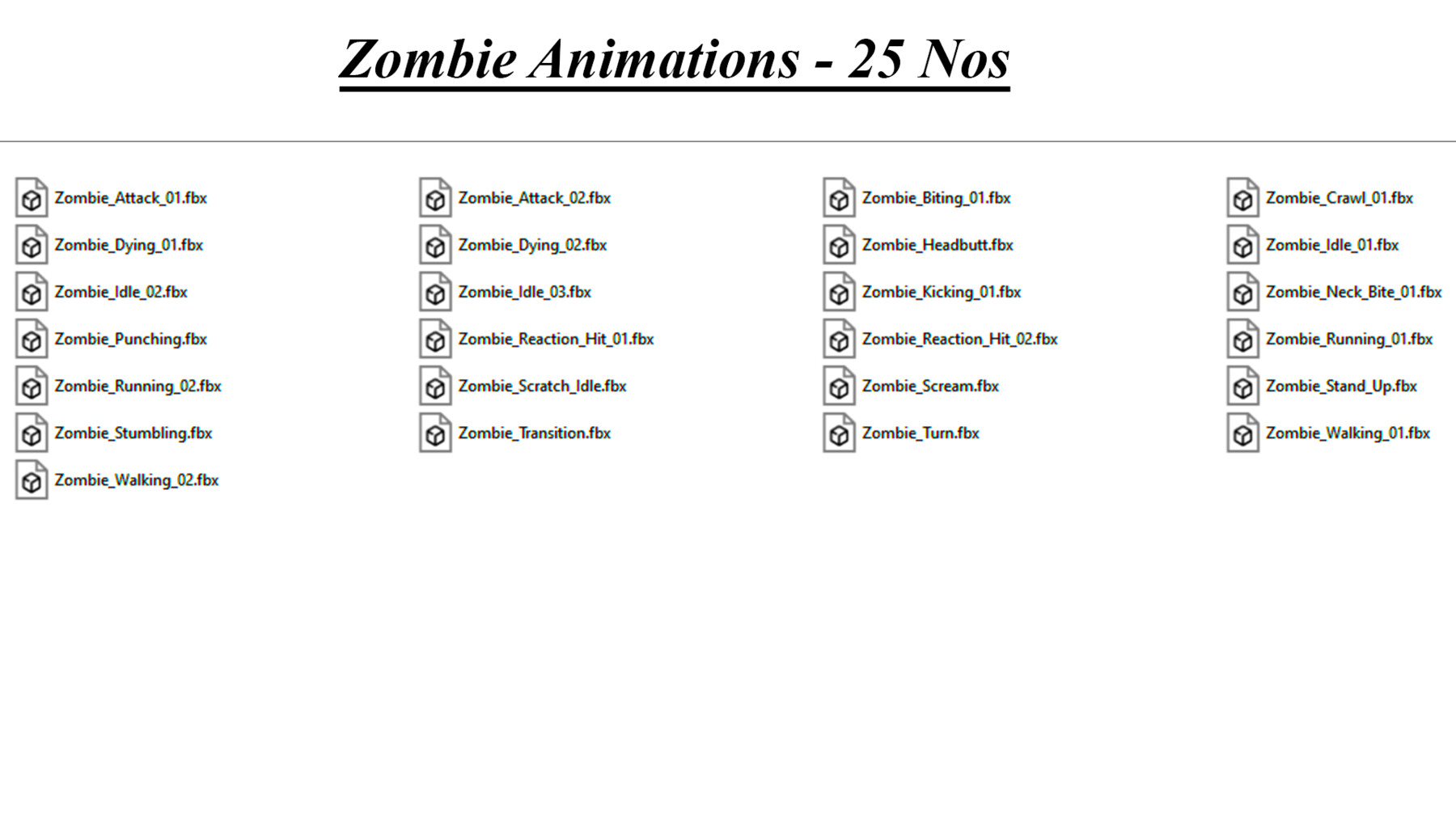 ArtStation - 25 ZOMBIE ANIMATIONS | Game Assets