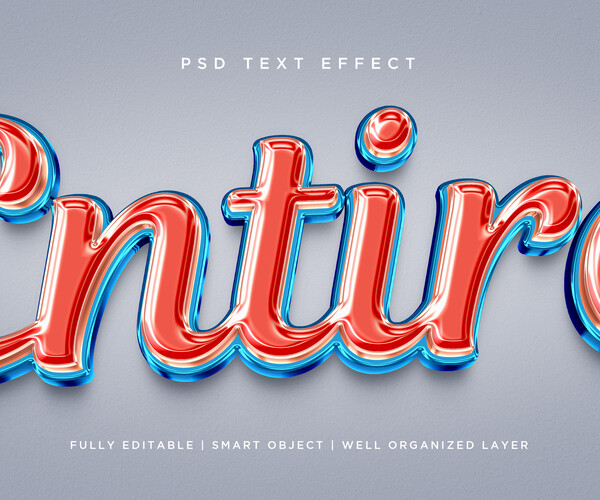 ArtStation - 3D Entire PSD fully editable text effect. Layer style PSD ...
