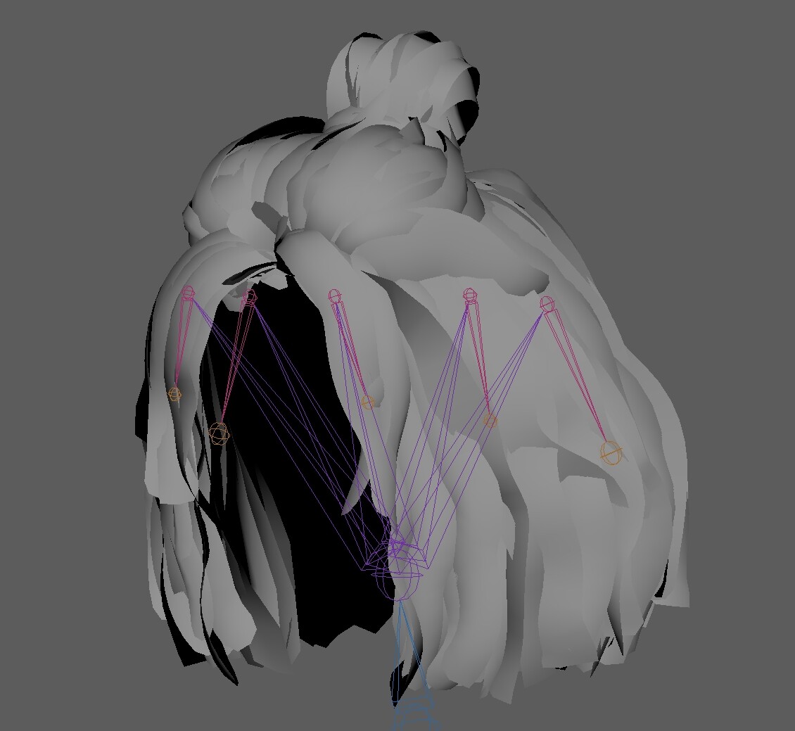 ArtStation - HairStyle №2 Bob Hair-cards Low-poly / Game-ready / PBR / Rigging+Skinning(Skeleton ...