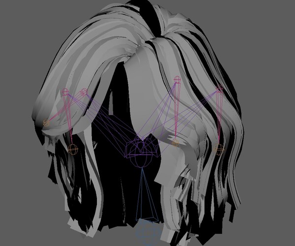 ArtStation - Game-ready Hairstyle №5 Hair-cards Low-poly / Game-ready ...