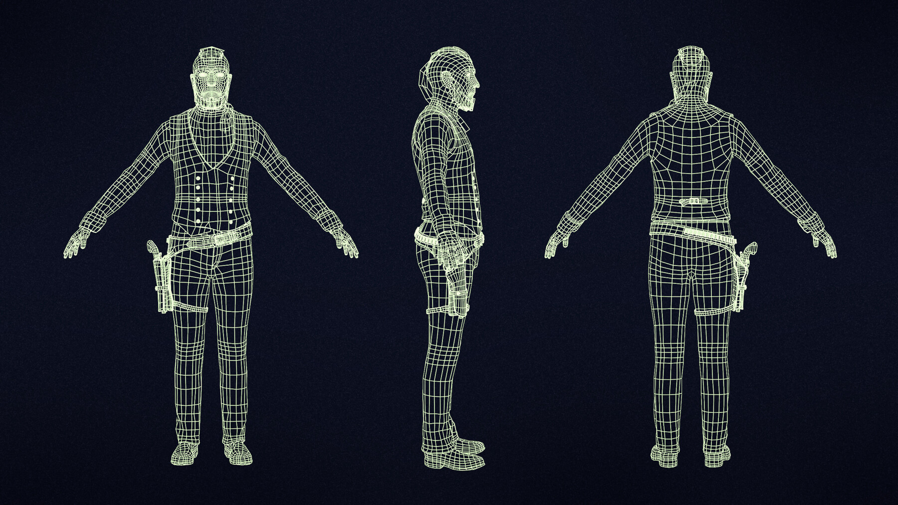 ArtStation - Cowboy Elderly | Game Assets