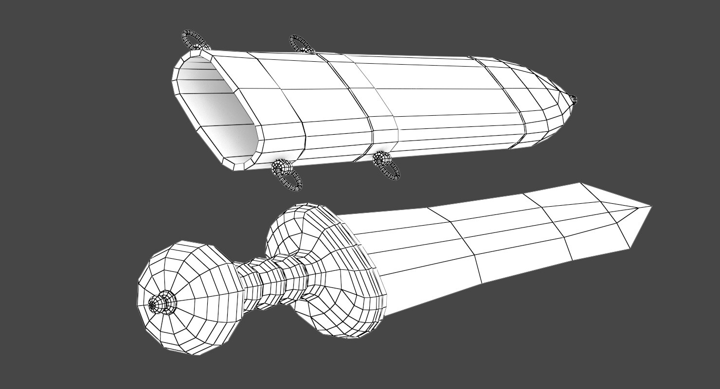 ArtStation - Roman Sword - Ceremonial SIlver Gladius | Game Assets