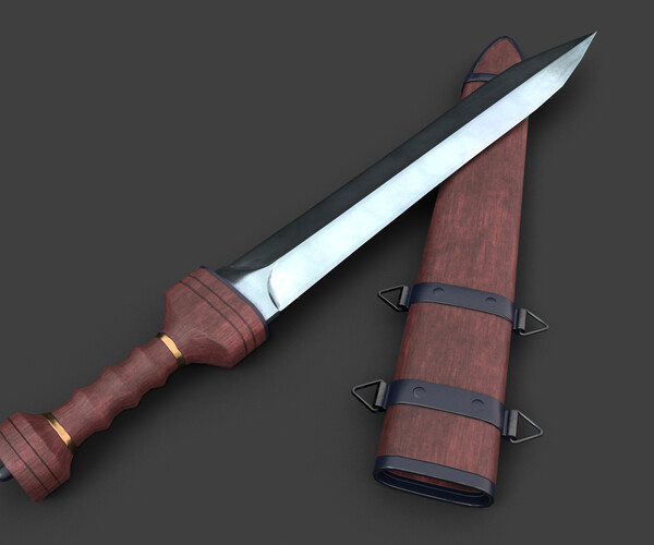 ArtStation - Roman Sword - Wooden Gladius | Game Assets