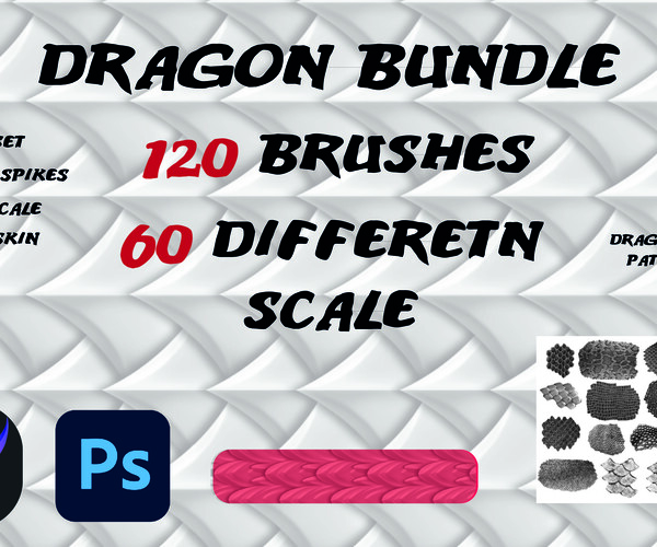 ArtStation - Dragon Bundle Photoshop and Procreate | Brushes