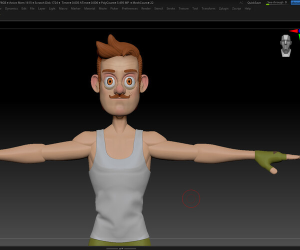 ArtStation - Male Character Basemesh - Gymer - ZBrush 2022 - Garet ...