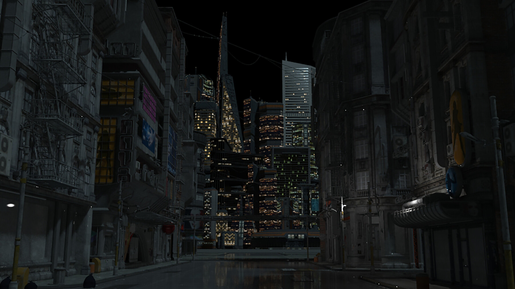 ArtStation - cyber city street | Game Assets