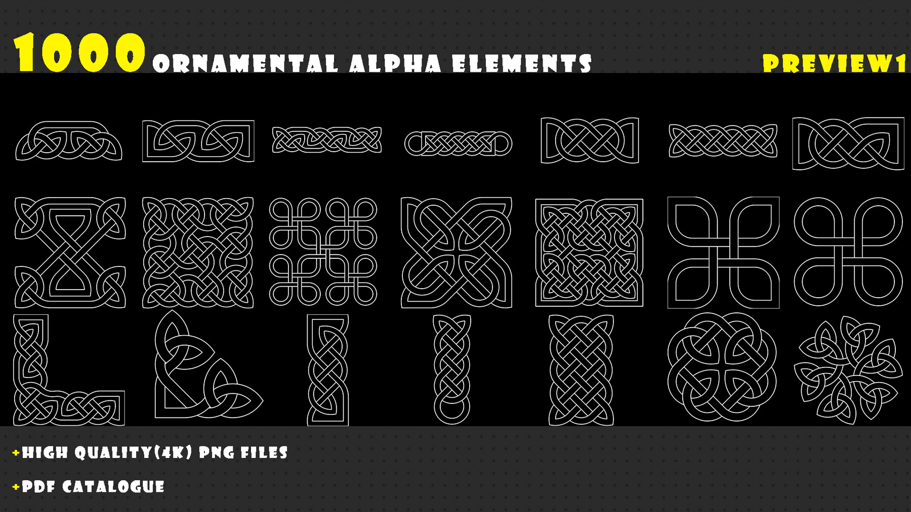 ArtStation - 1000 Practical ornamental Alpha elements | Brushes