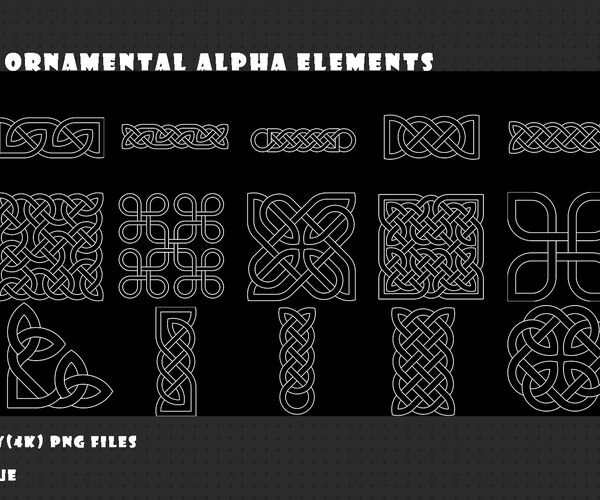 ArtStation - 1000 Practical ornamental Alpha elements | Brushes