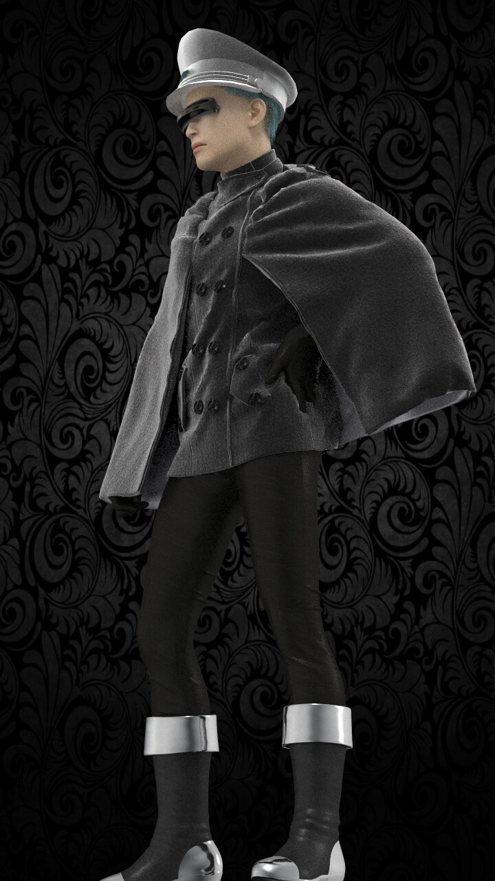 ArtStation - TRUGEN'S BLACK AURA CAPE COAT | Game Assets