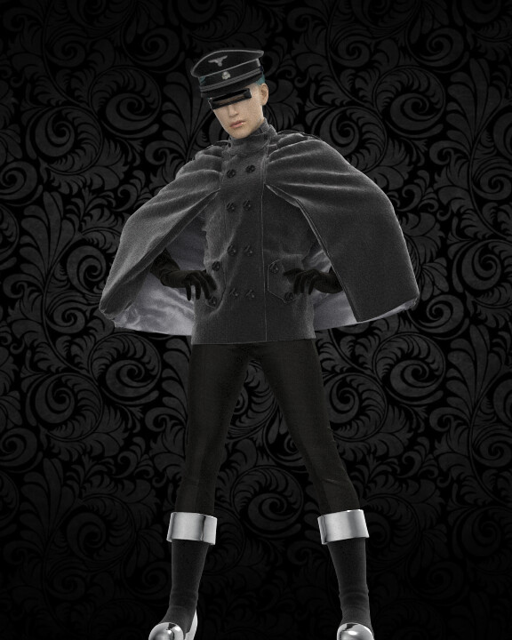 ArtStation - TRUGEN'S BLACK AURA CAPE COAT | Game Assets