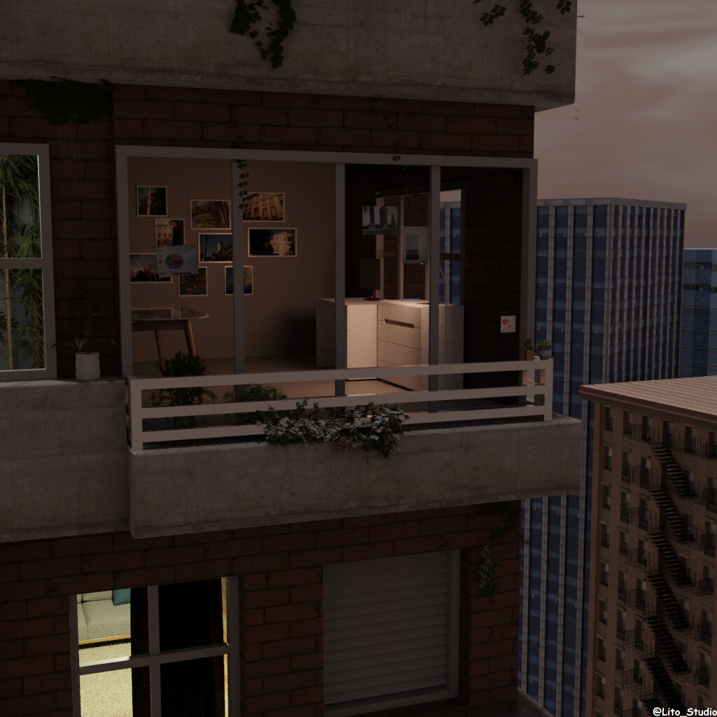 ArtStation - Building 01 3d ASSET .GLB | Game Assets