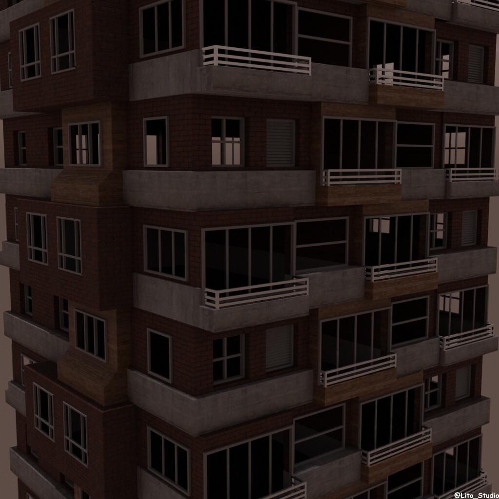 ArtStation - Building 01 3d ASSET .GLB | Game Assets