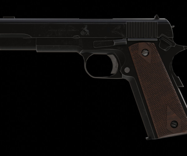ArtStation - Game-ready Colt hand-gun | Game Assets