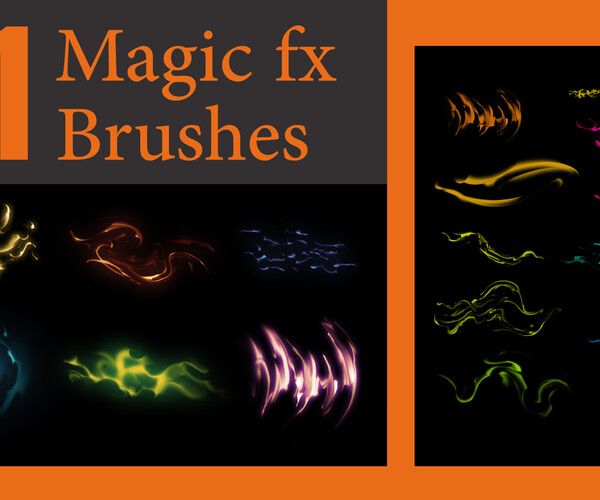ArtStation - 21 Magic Fx Photoshop Brush Set | Brushes