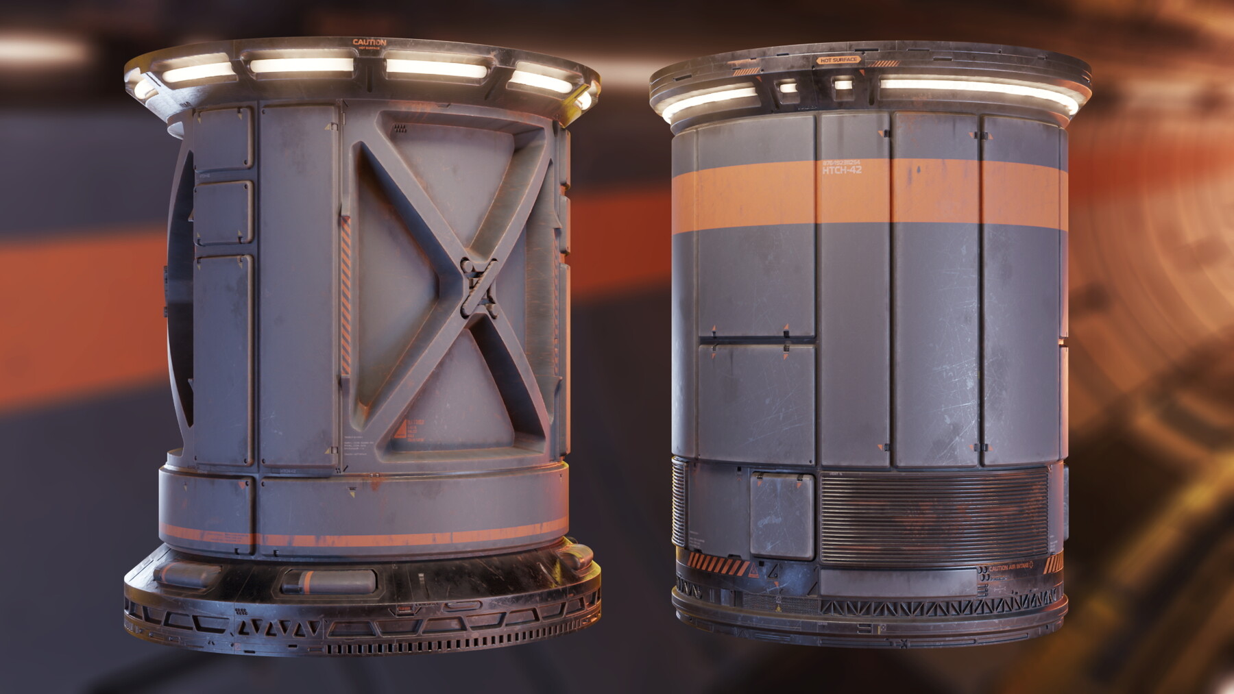 ArtStation - 4 Sci-fi corridor trim sheet textures - [Dark grey/Metal ...