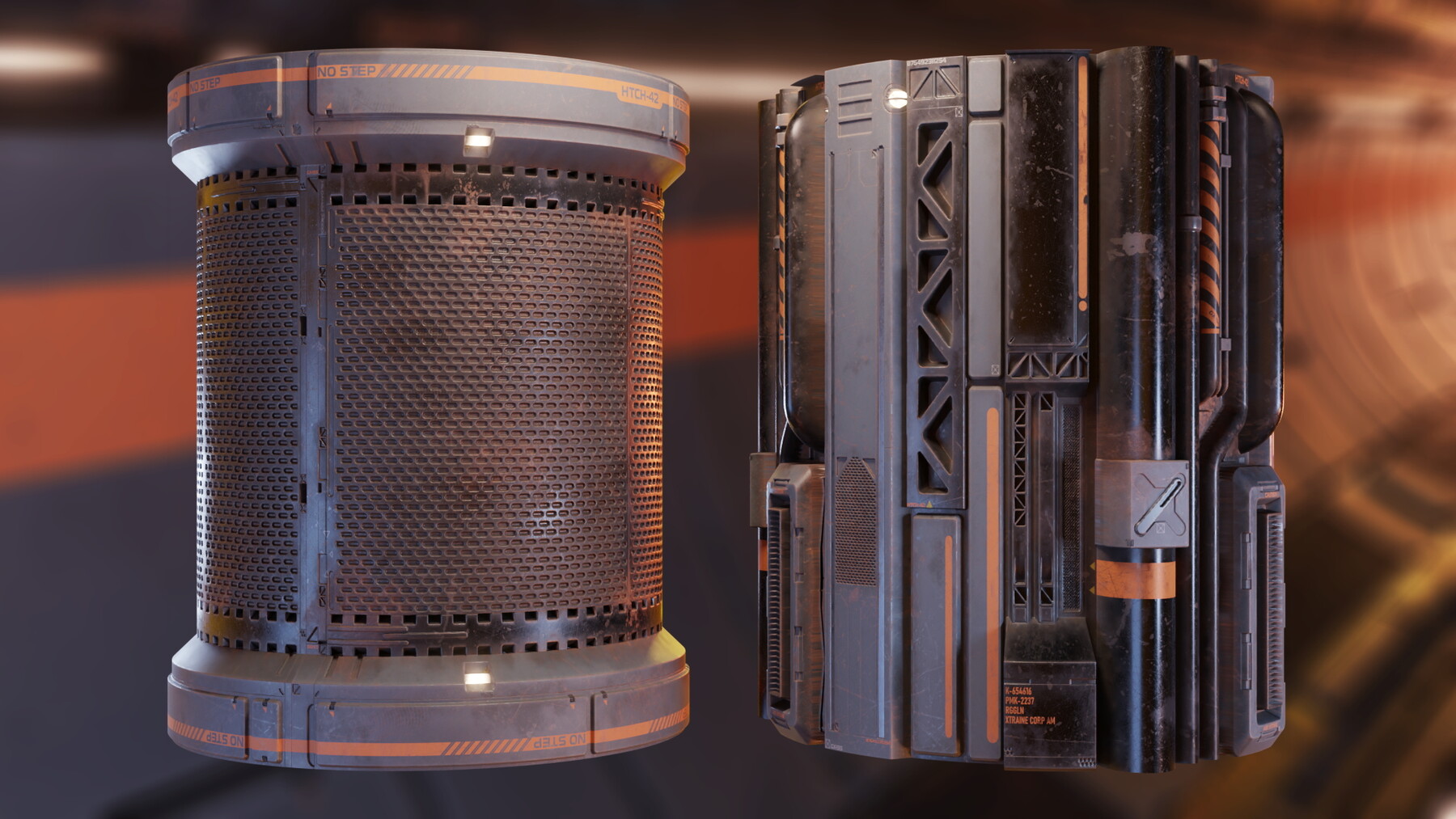 ArtStation - 4 Sci-fi corridor trim sheet textures - [Dark grey/Metal ...