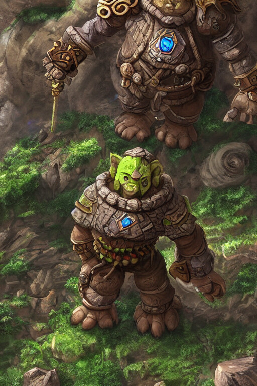 ArtStation - clay Golem natural enchanted forest | Artworks