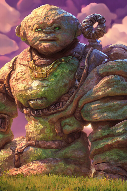 ArtStation - clay Golem natural enchanted forest | Artworks