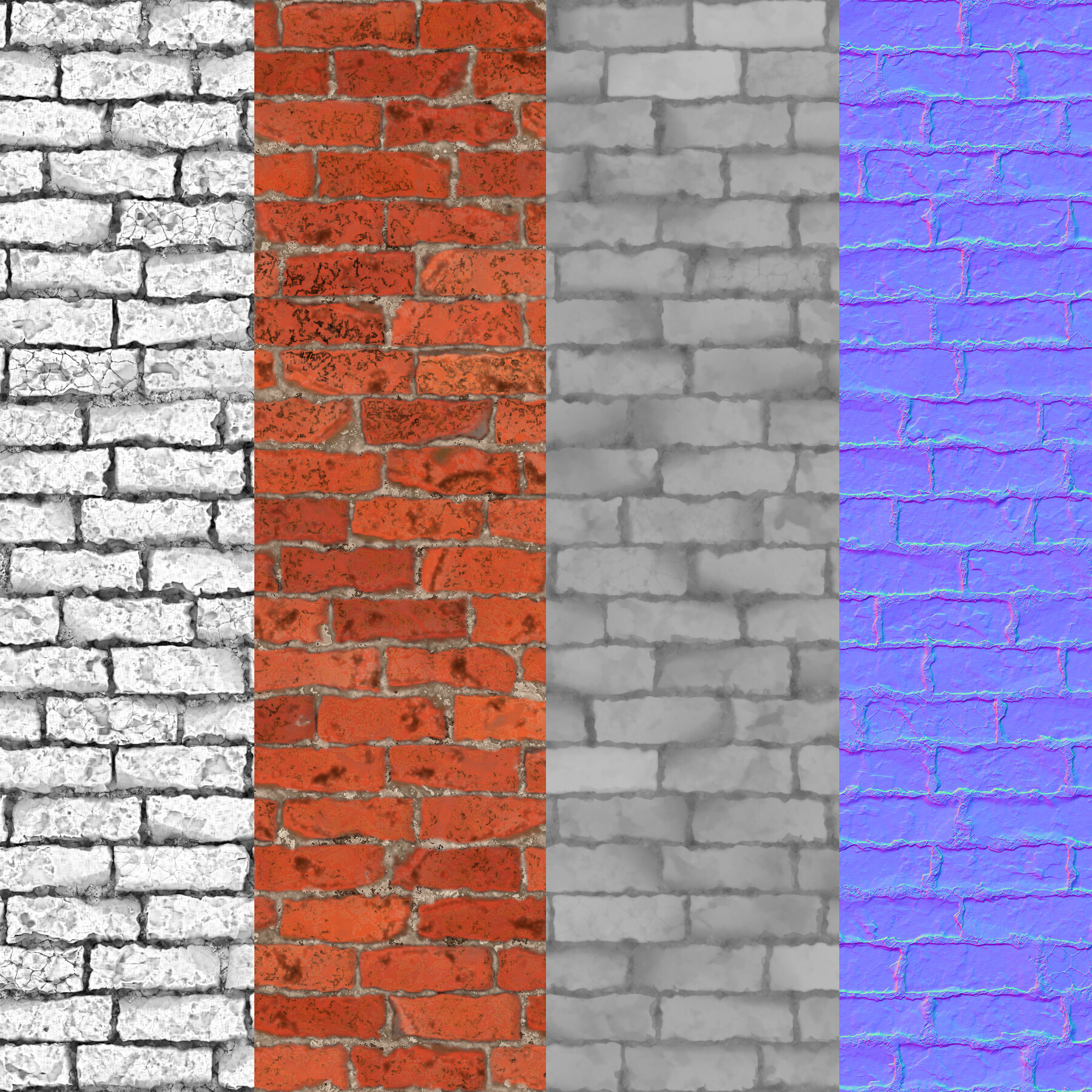 ArtStation - DAMAGED BRICK WALL (sbsar) | Resources