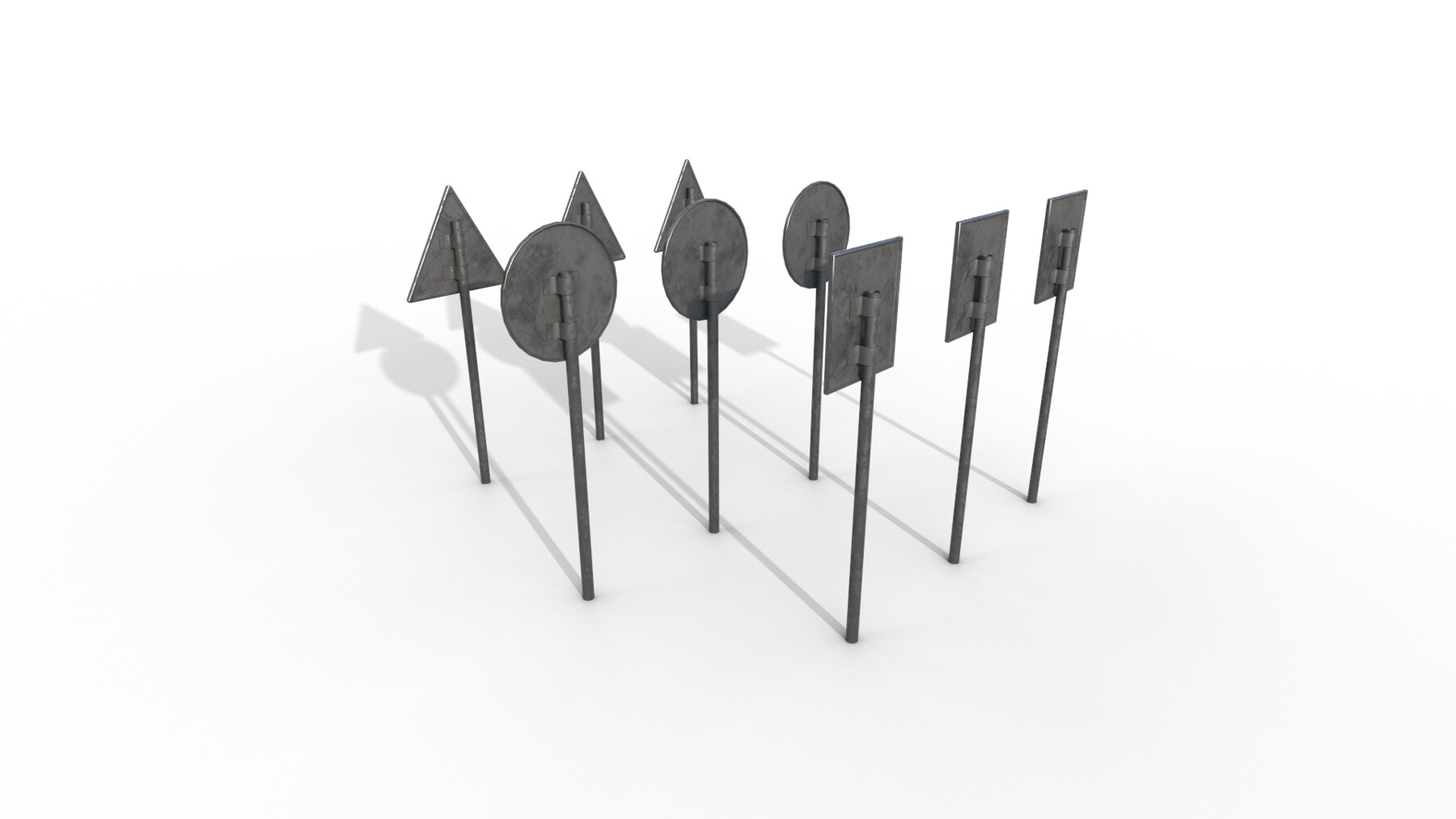 ArtStation - Road signs PBR Road signs PBR low-poly game ready ...