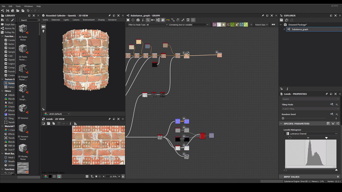 ArtStation - Hollow Brick Wall Material + Full Video | Game Assets