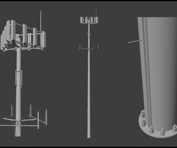 ArtStation - Cell Tower 3D Model | Resources