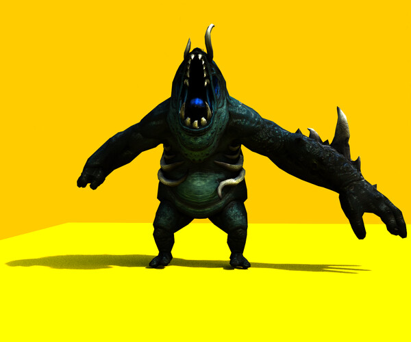 ArtStation - Teeth humanoid monster | Game Assets